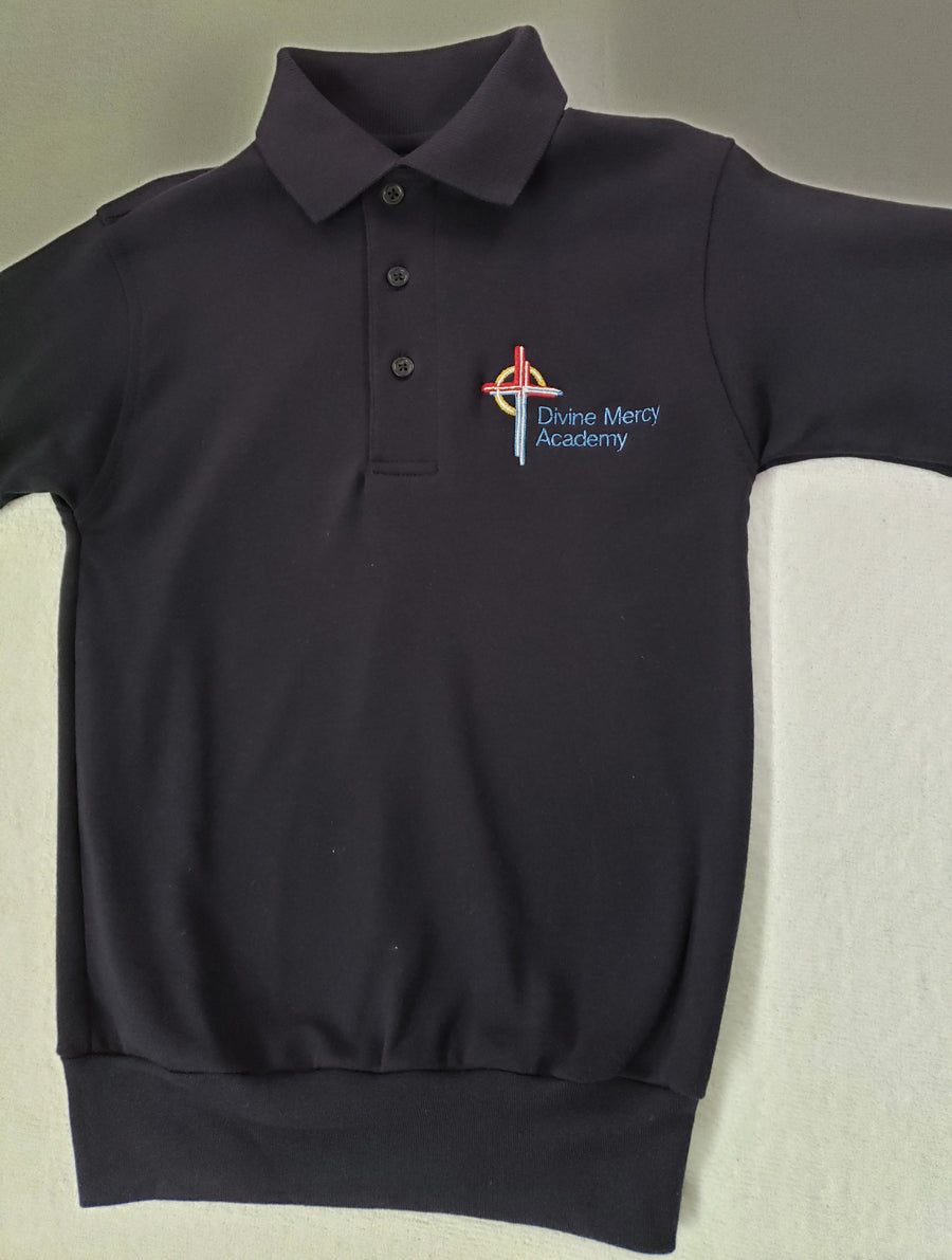 DMA011 - Divine Mercy Academy - Short Sleeve Banded Jersey Polo - Navy ...